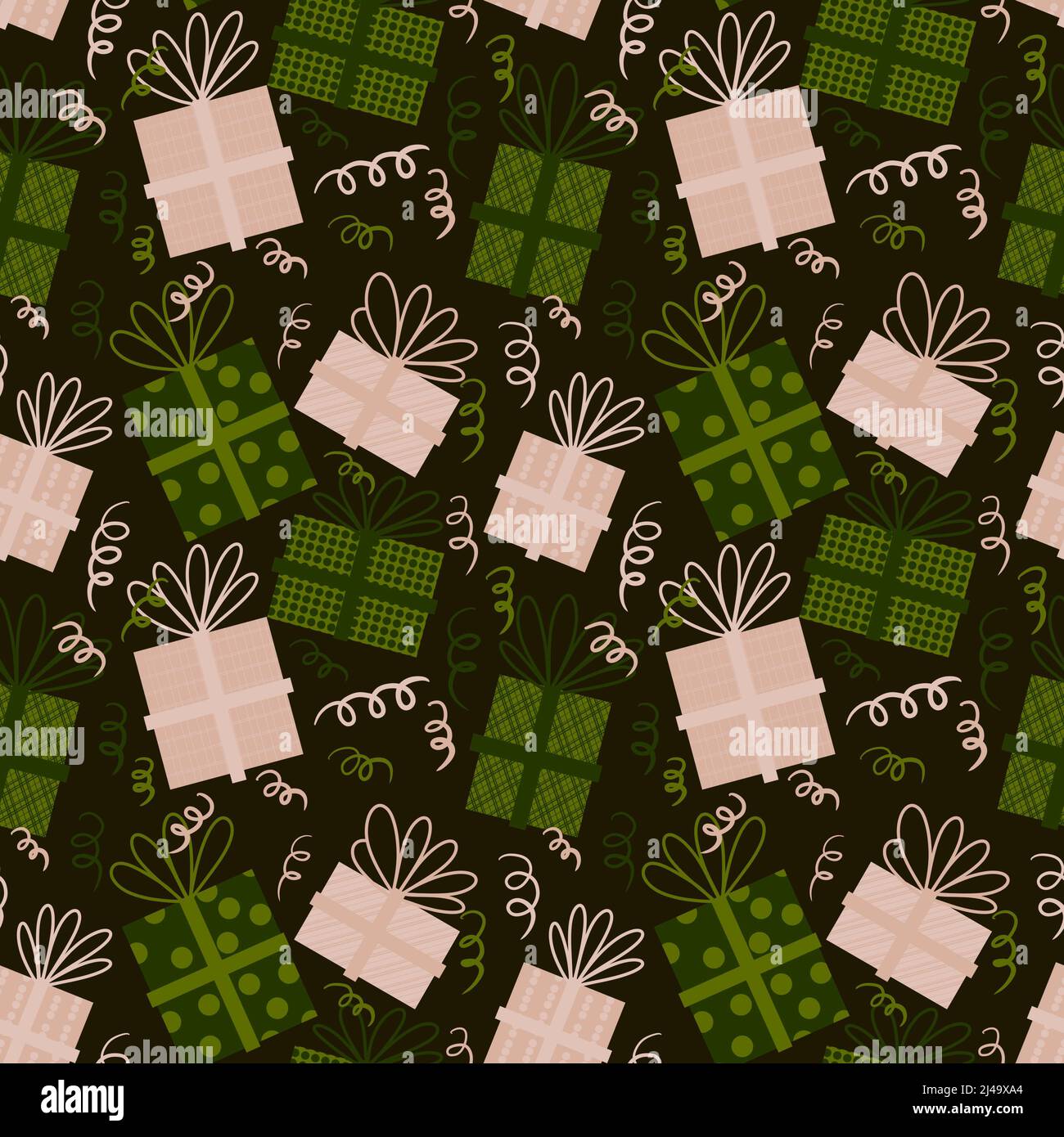 Birthday seamless gifts pattern for fabrics and cards and linens and ...