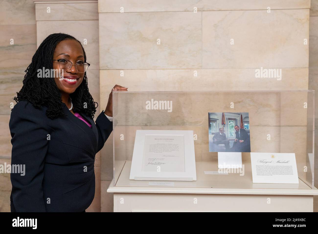 U.S. Supreme Court nominee Judge Ketanji Brown Jackson poses for a ...
