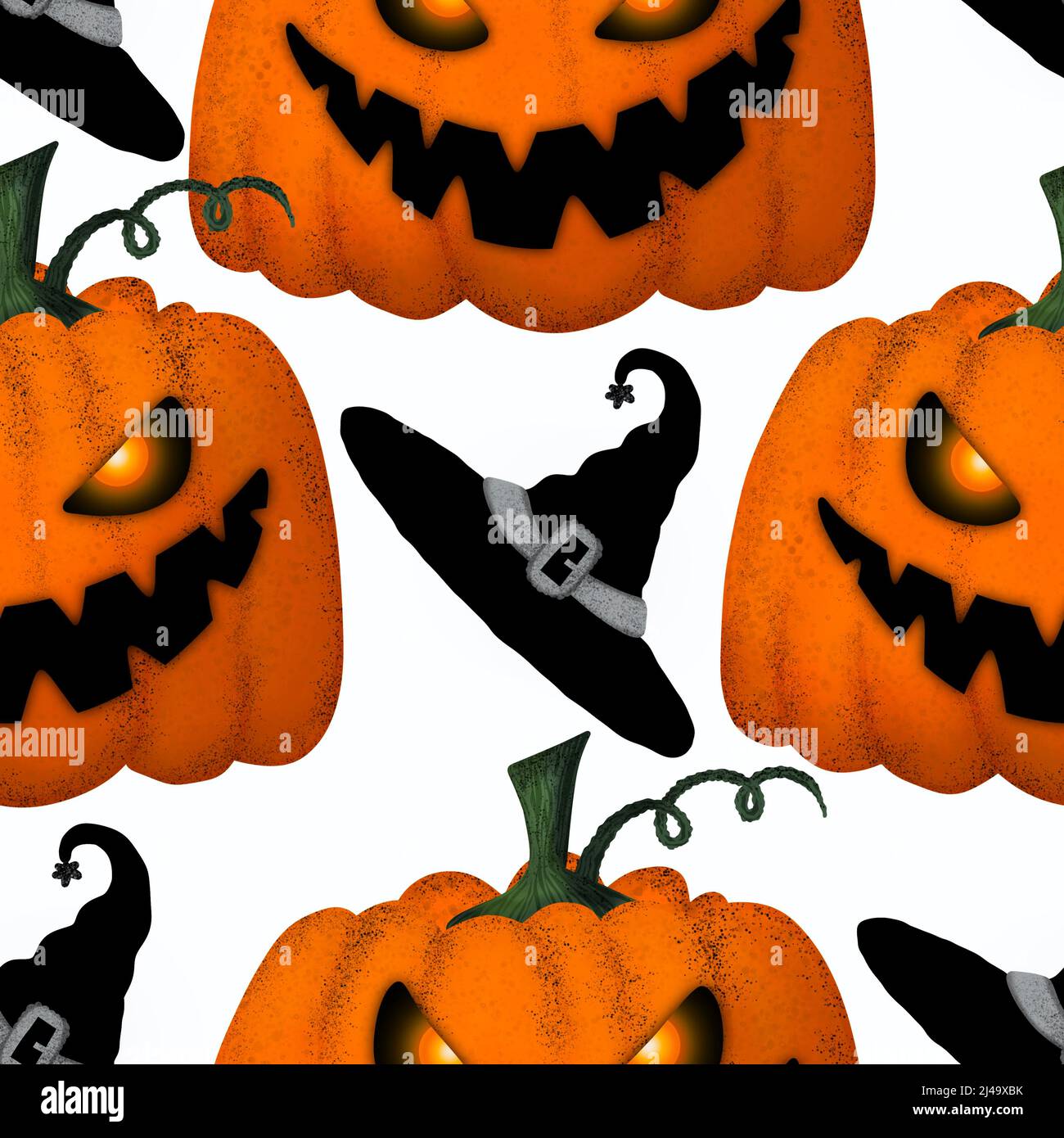 Halloween seamless pumpkin pattern for fabrics and textiles and ...