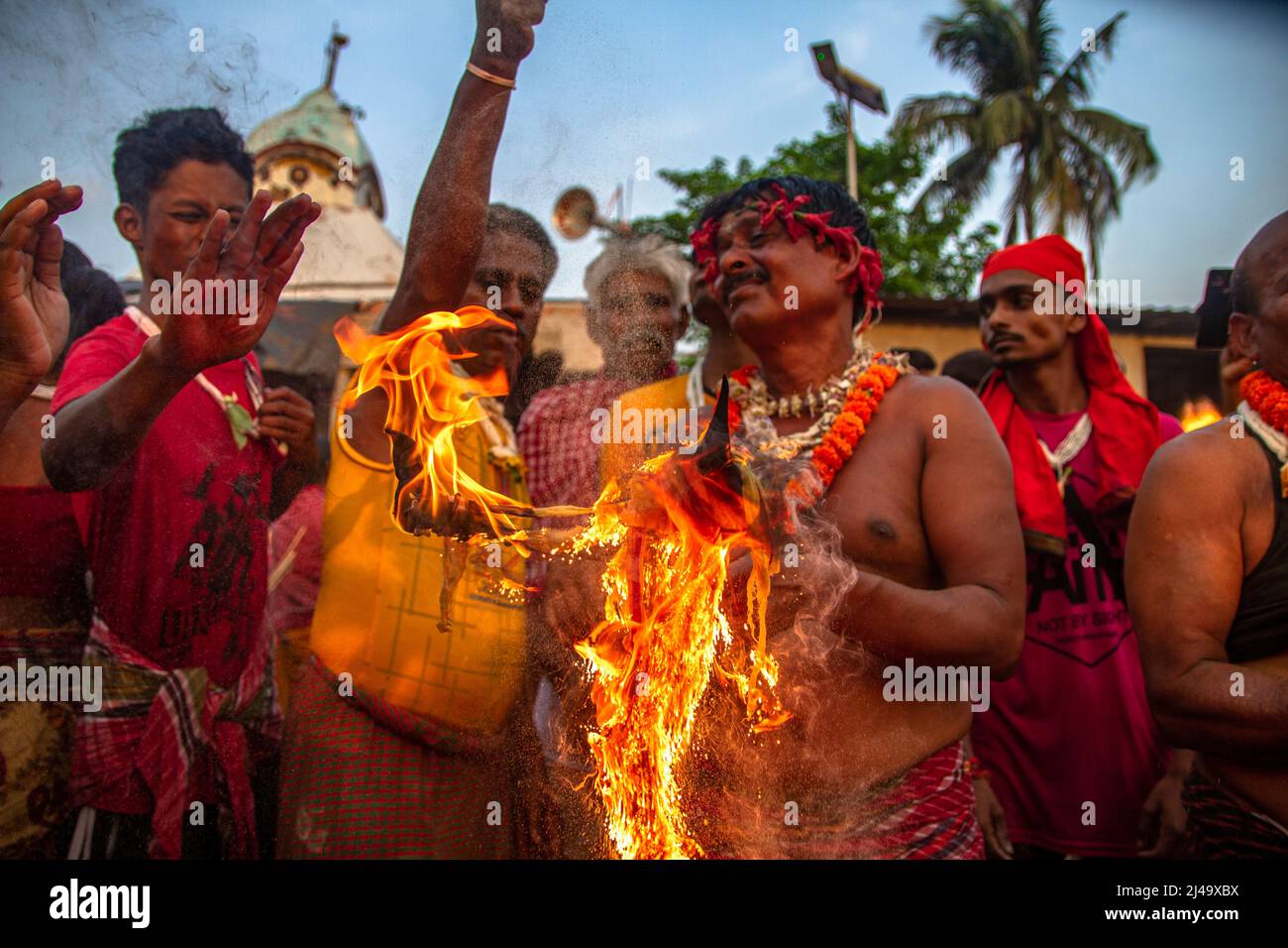 (4/12/2022) Charak Gajon festival is mostly celebrate in rural West ...