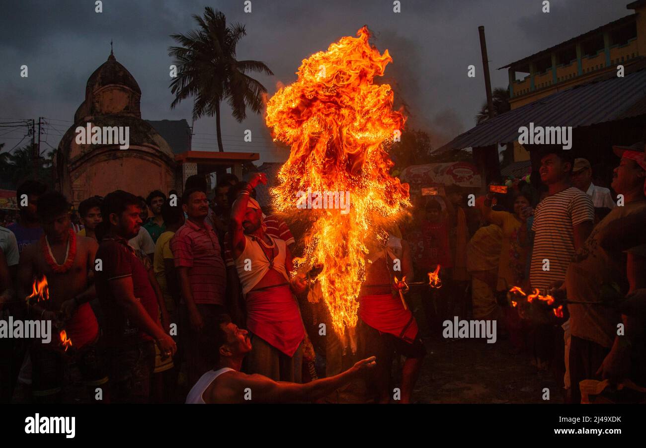 (4/12/2022) Charak Gajon festival is mostly celebrate in rural West ...