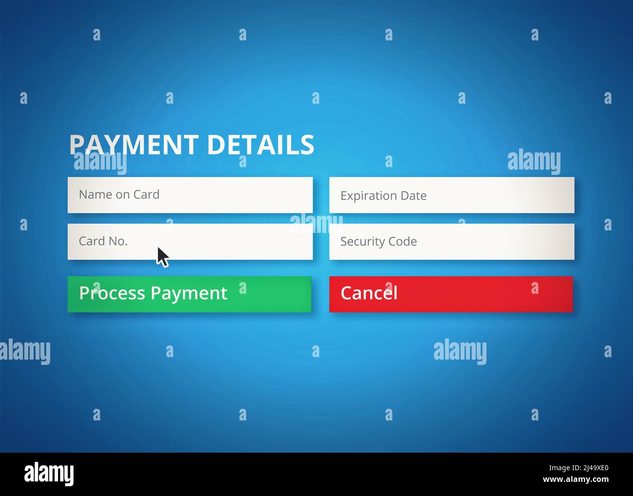 Shot of an internet banking webpage requesting payment details - ALL design on this image is ...