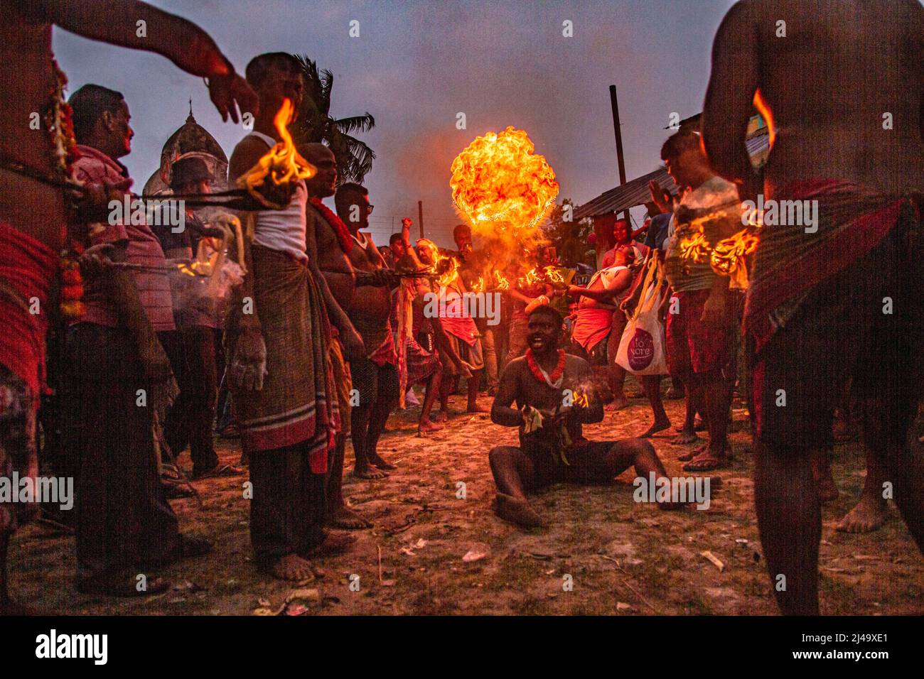 (4/12/2022) Charak Gajon festival is mostly celebrate in rural West ...