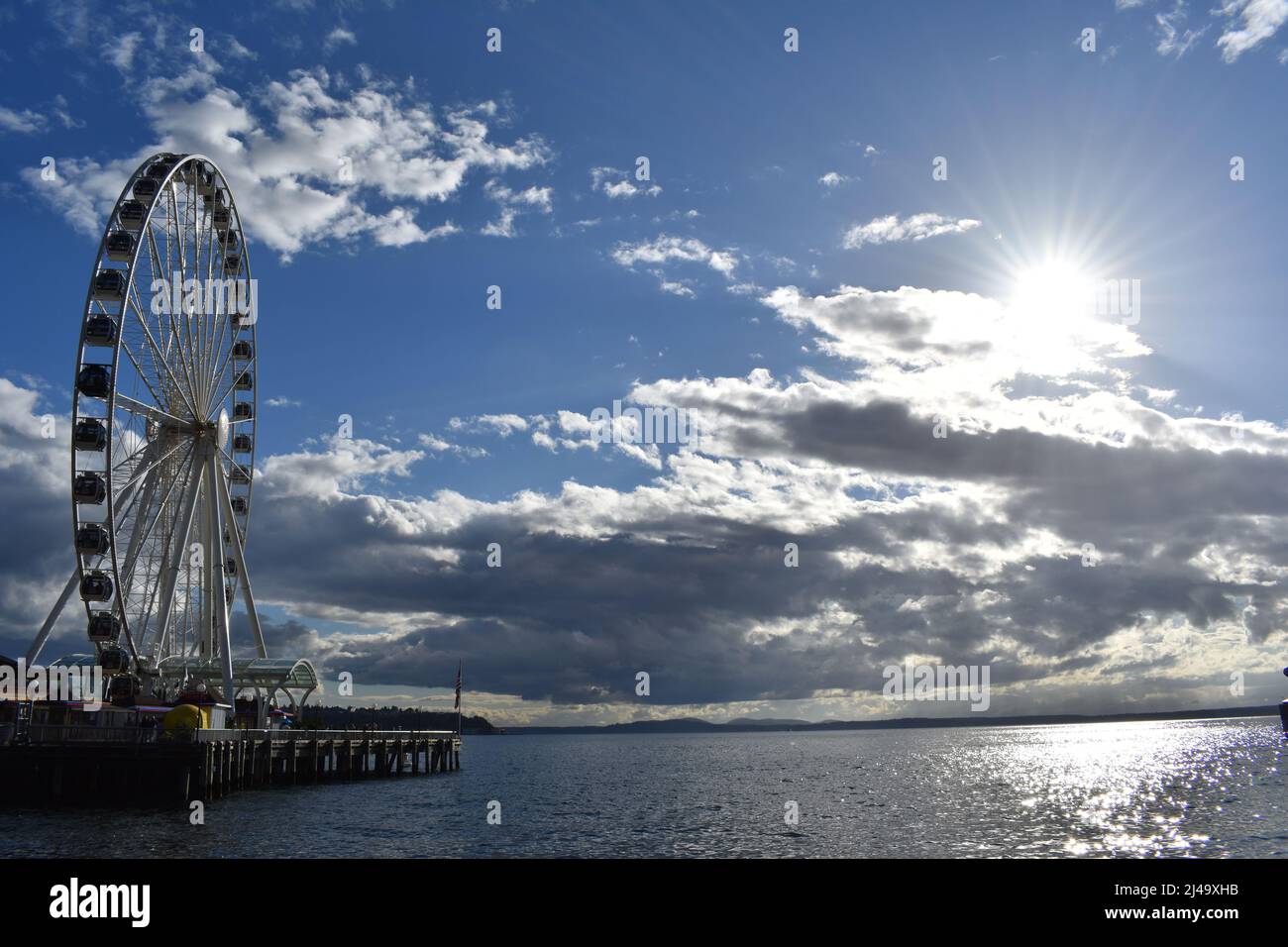 The Seattle Great Wheel Stock Photo - Alamy