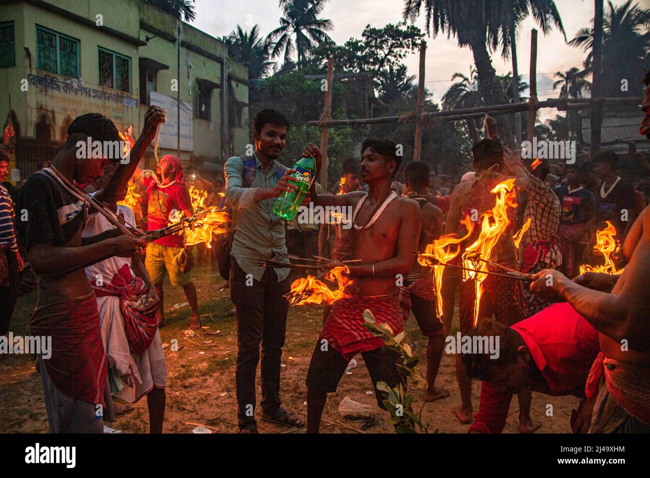 (4/12/2022) Charak Gajon festival is mostly celebrate in rural West ...