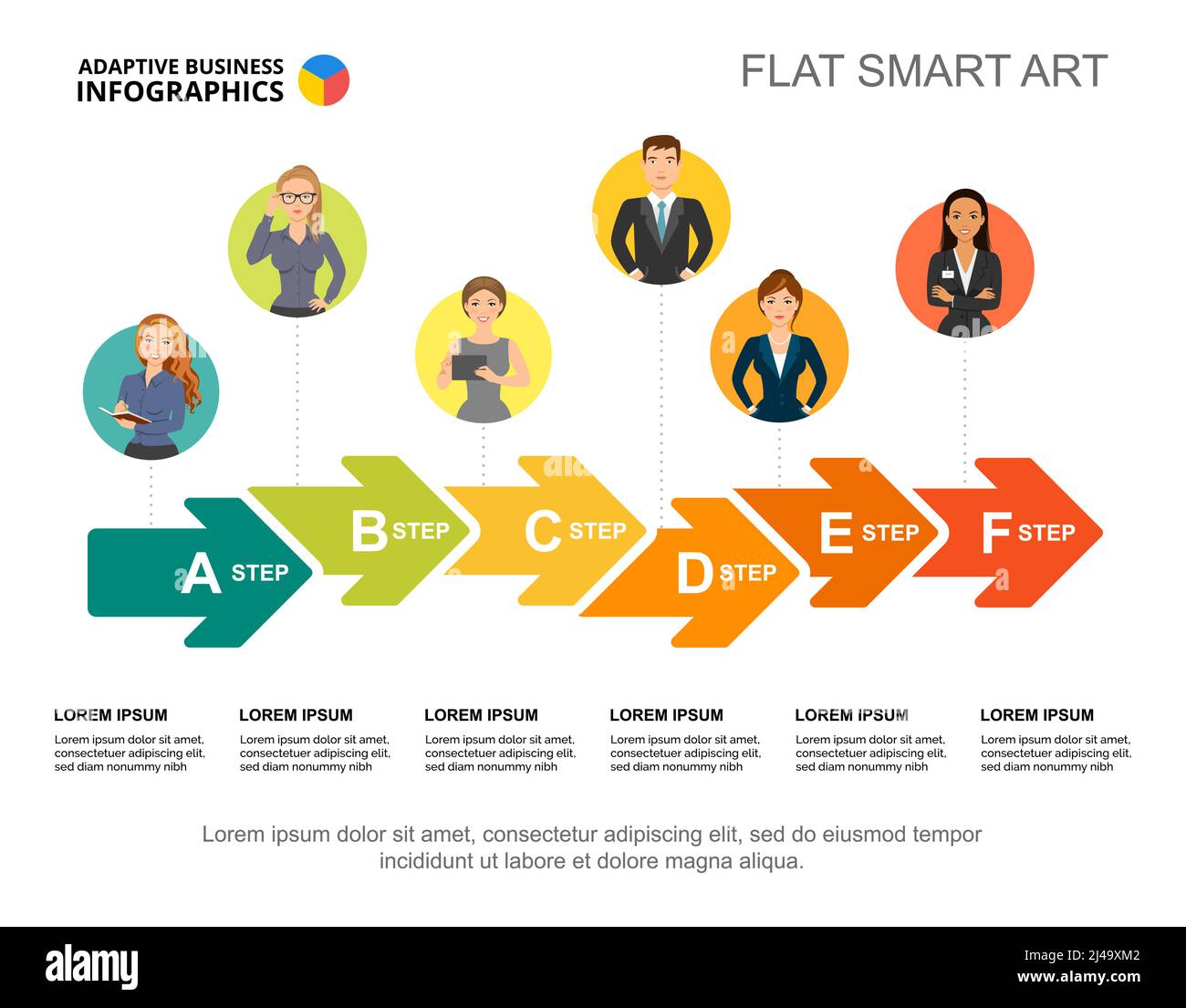 Business workflow process chart template for presentation. Business ...