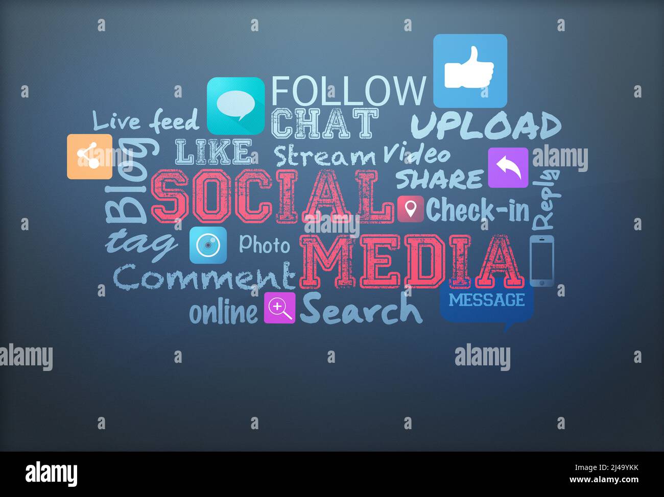 Modern life online. Concept shot of modern social media Stock Photo - Alamy