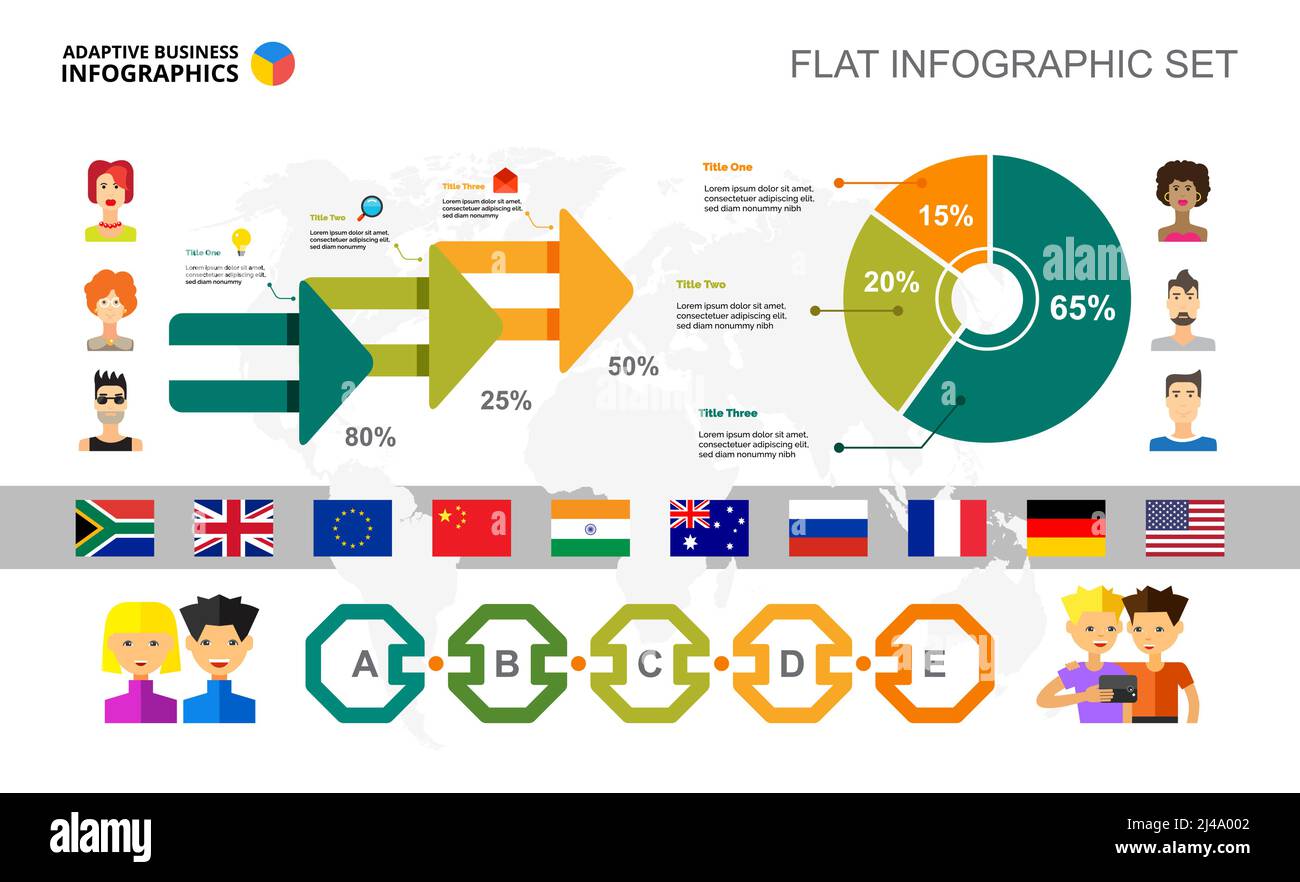 International relations percentage and pie chart template for ...