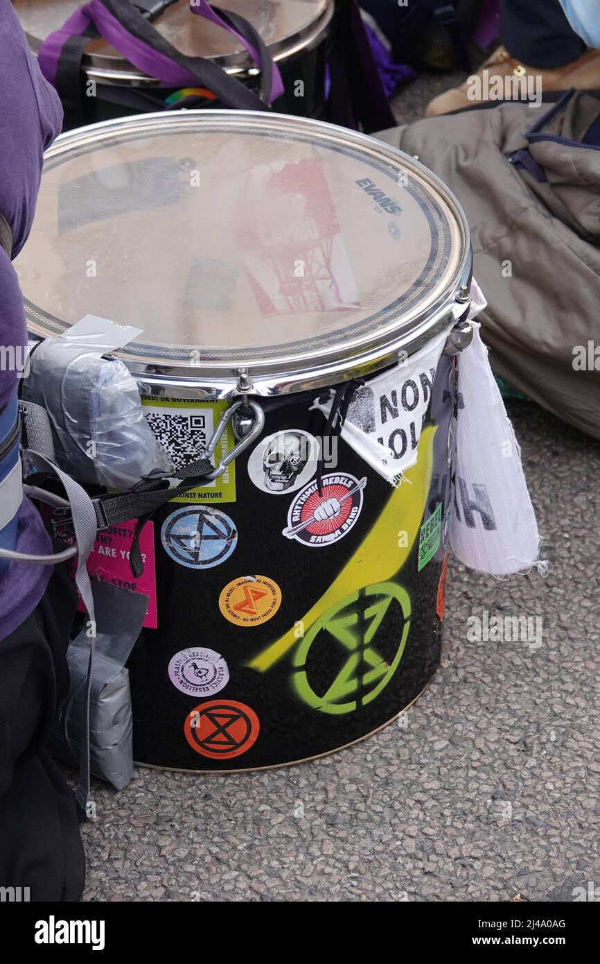 Westminster London, UK. 13th April 2022. Extinction Rebellion XR ...