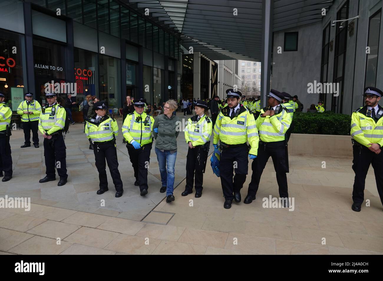 Westminster London, UK. 13th April 2022. Extinction Rebellion XR ...