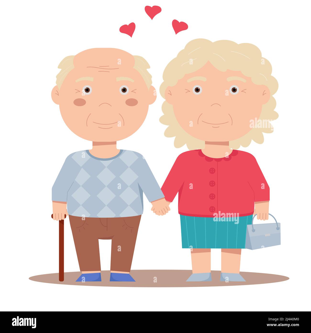 Seniors are in love with each other. Grandpa and Grandma Stock Vector ...