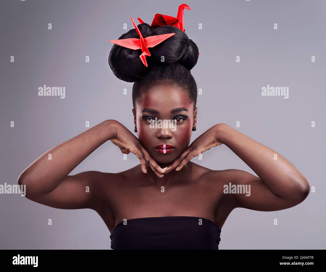 Beauty is always queen. Studio portrait of a beautiful young woman ...