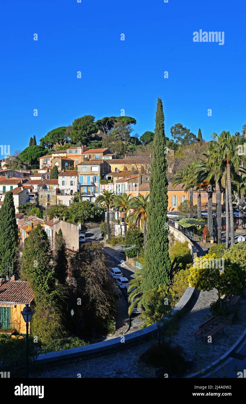 Bormes les Mimosas village Stock Photo - Alamy