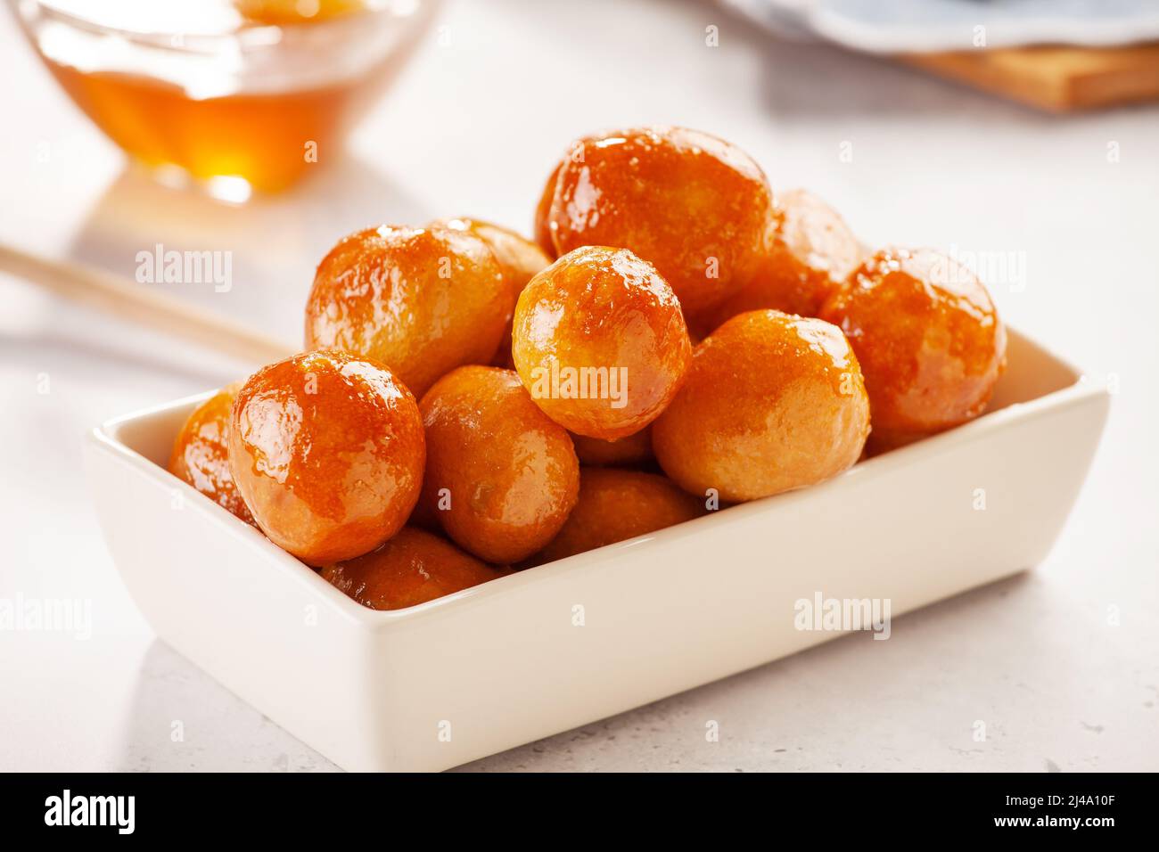 Loukoumades sweet food hi-res stock photography and images - Alamy
