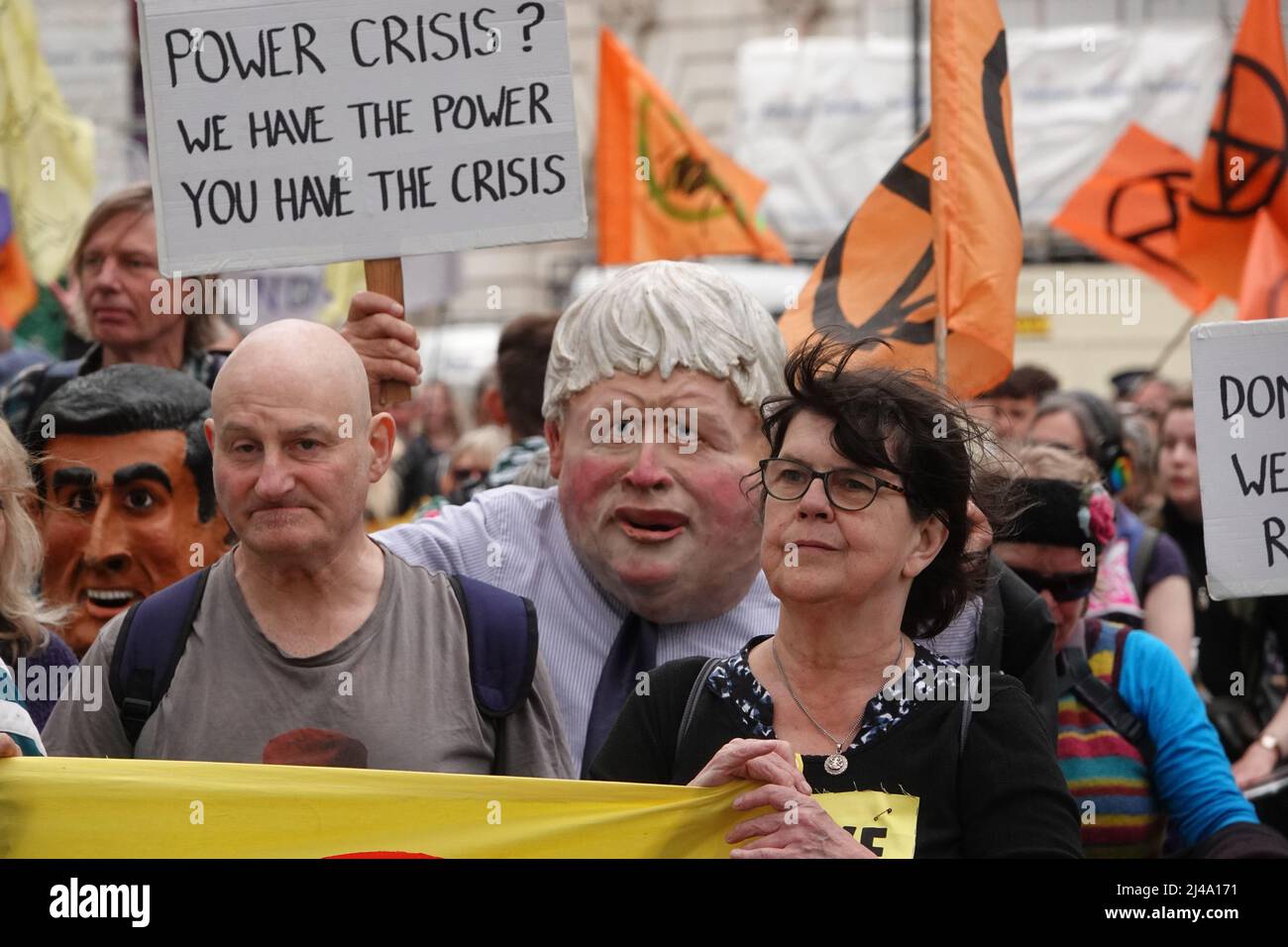 Westminster London, UK. 13th April 2022. Extinction Rebellion XR ...