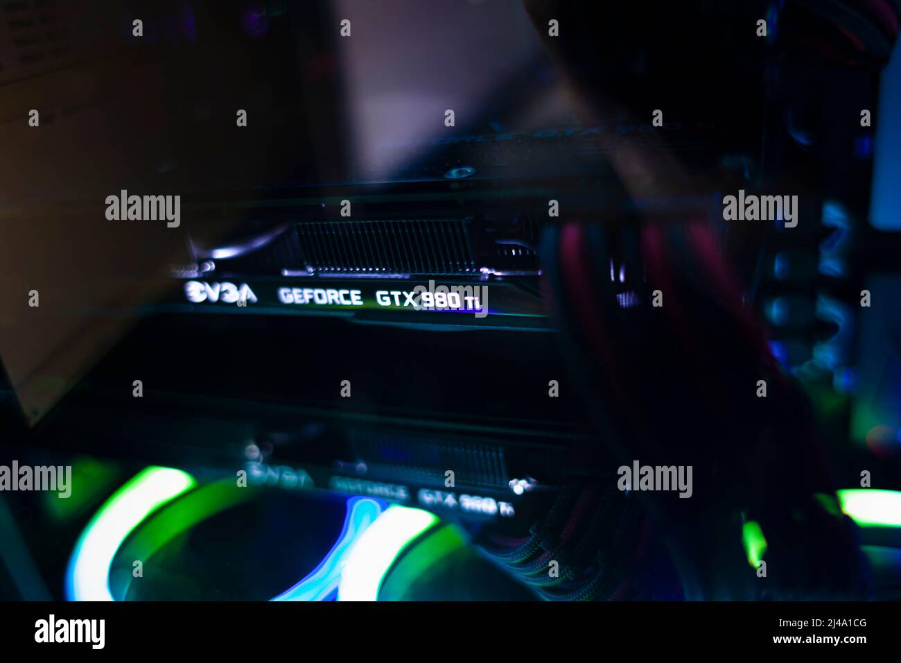 MILAN, ITALY 9 APRIL 2022: GPU video card in a gaming PC. Shortage of ...