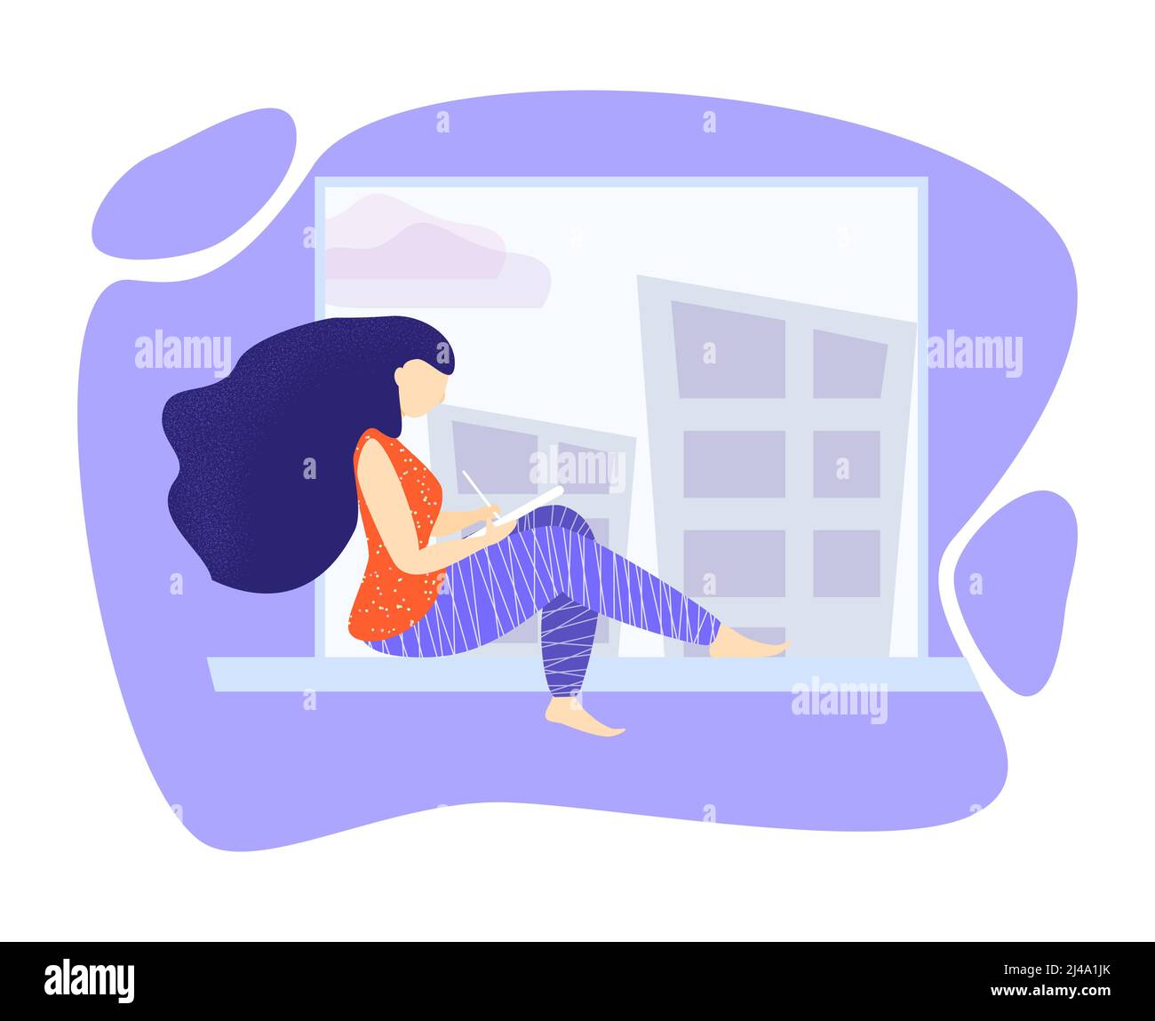 Adult female relax on Stock Vector Images - Alamy