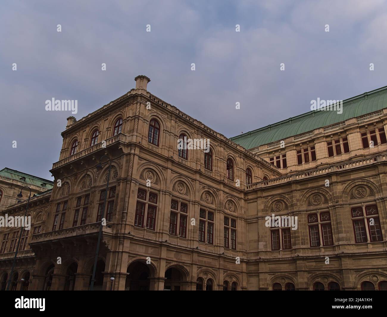View of the western wing of the famous Vienna State Opera building ...