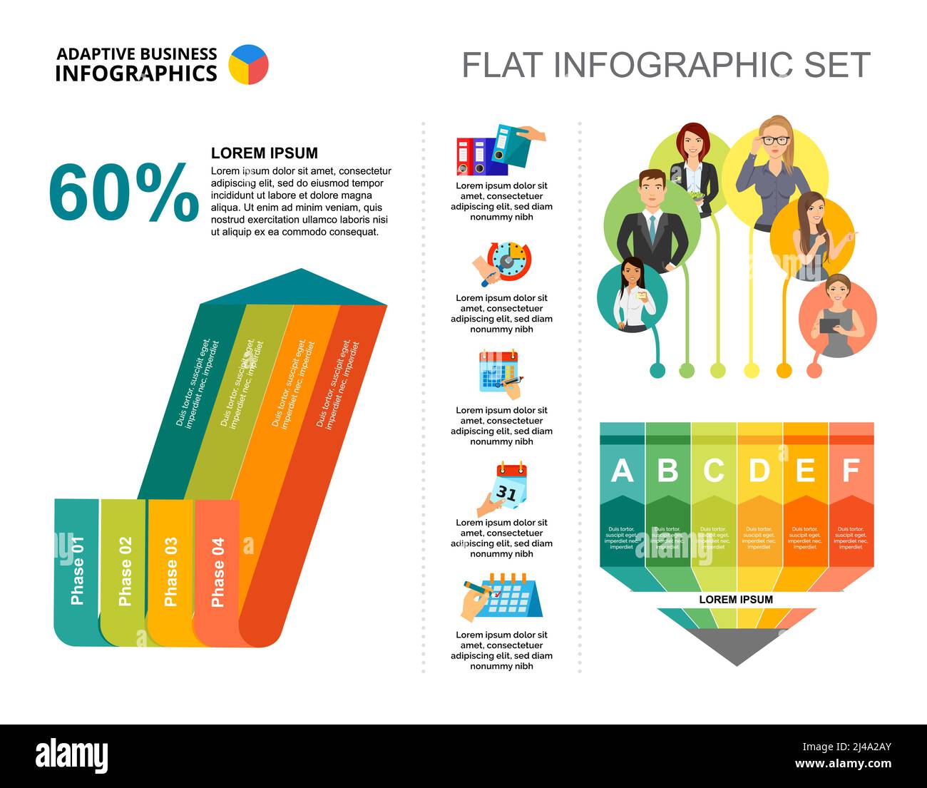 Teamwork percentage chart template. Business data. Abstract elements of ...