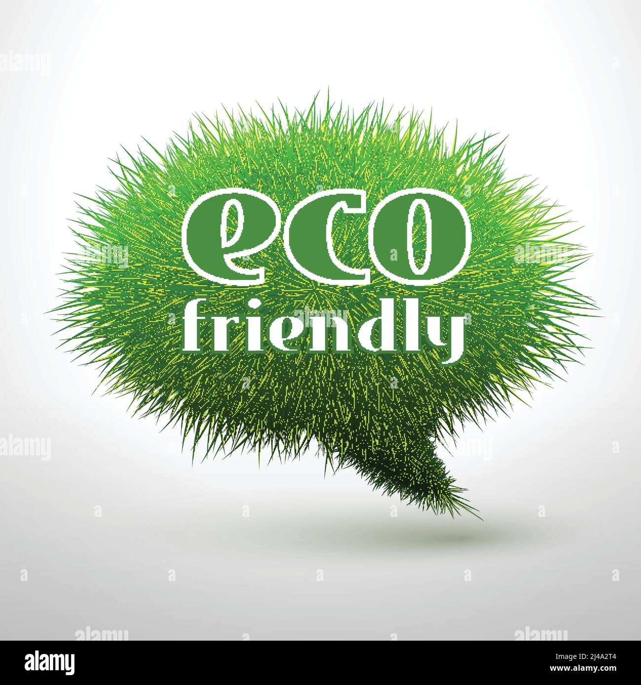 Eco friendly, green grass concept or emblem isolated illustration Stock ...