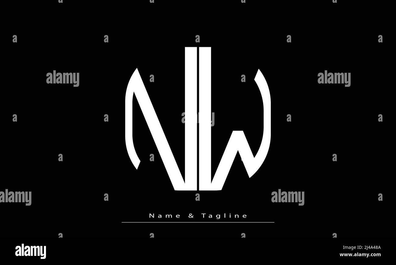Nw letter logo hi-res stock photography and images - Alamy