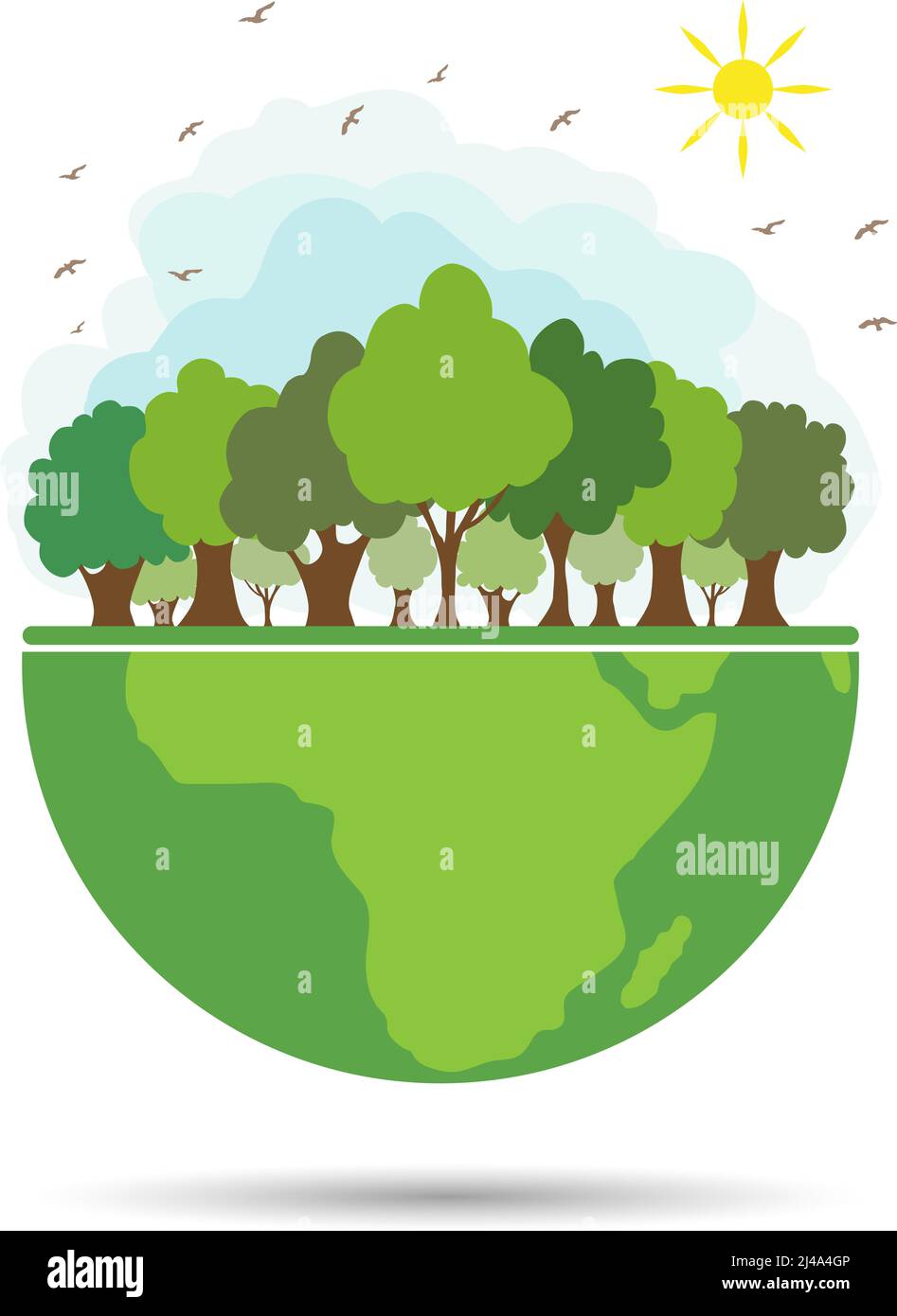 Birds and landscape conservation Stock Vector Images - Alamy