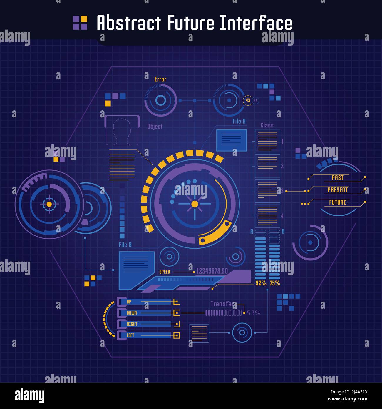Abstract future interface concept future style user interface with ...