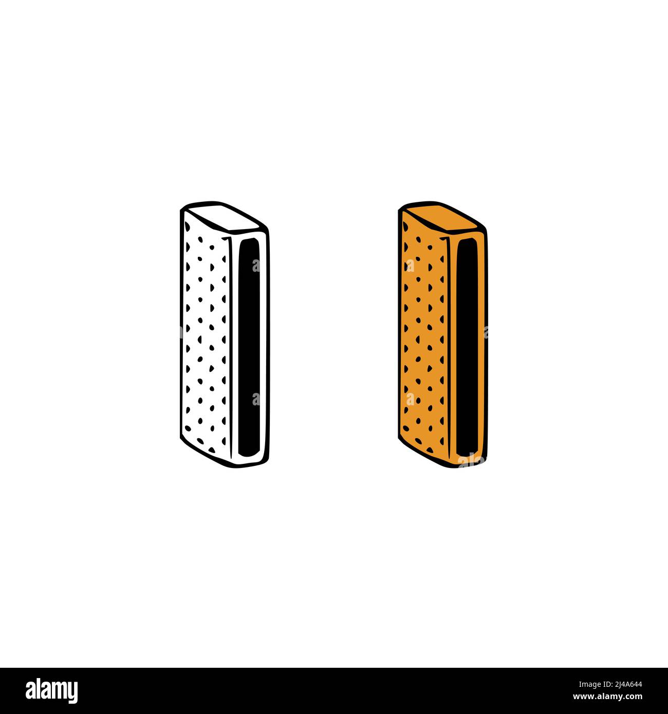 Isometric letter i doodle vector illustration on white background ...