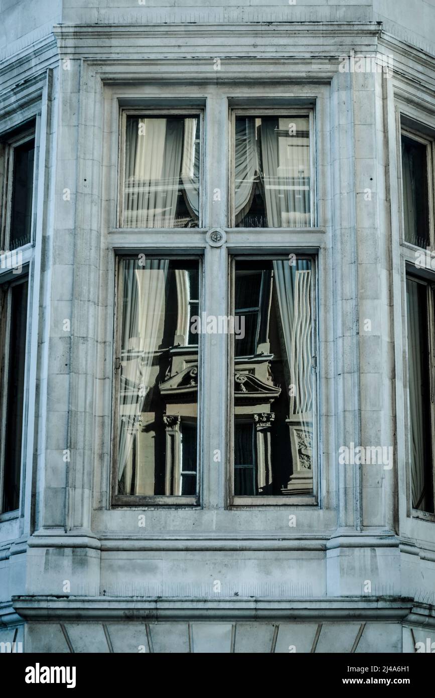 Window reflections, City of Westminster, London, England, UK Stock ...