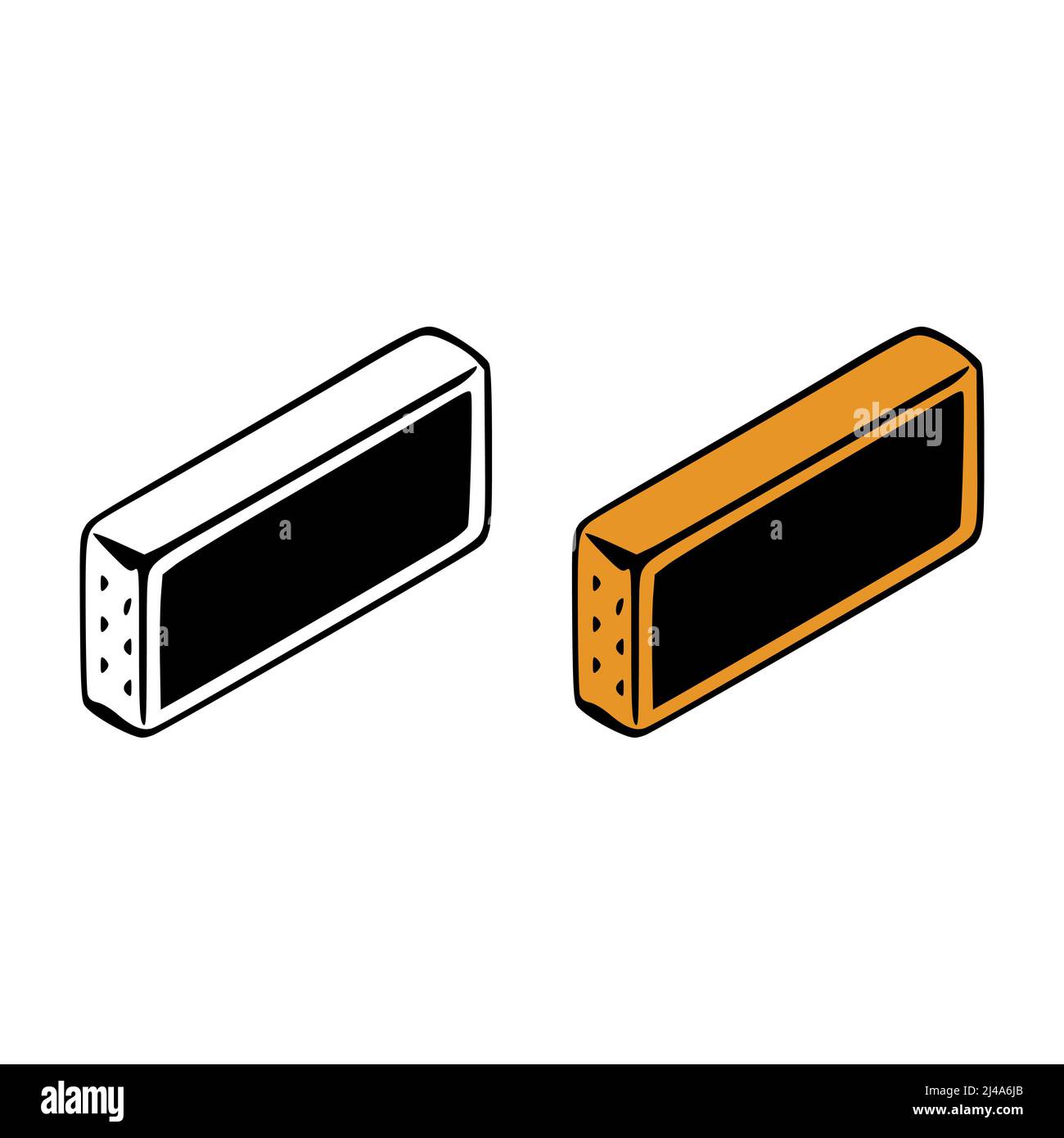 Isometric letter i doodle vector illustration on white background ...