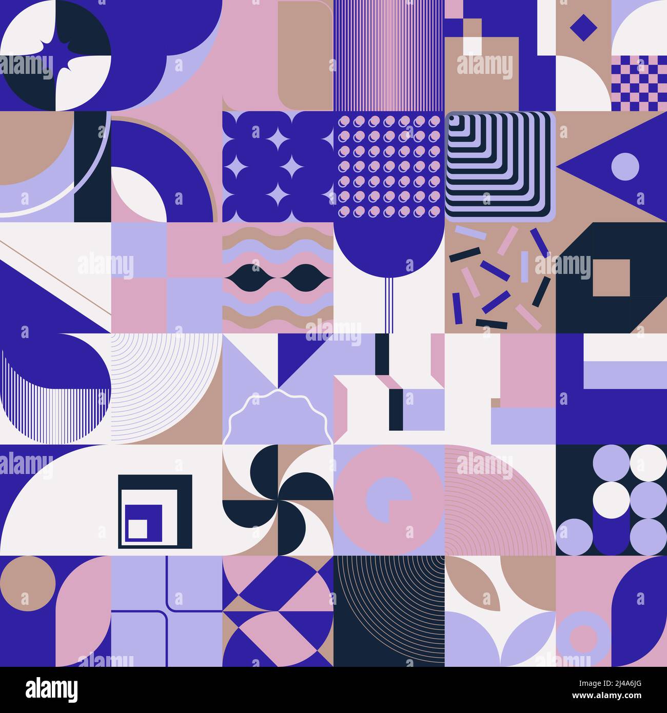 Abstract pattern graphics design inspired by modernism aesthetics arts ...