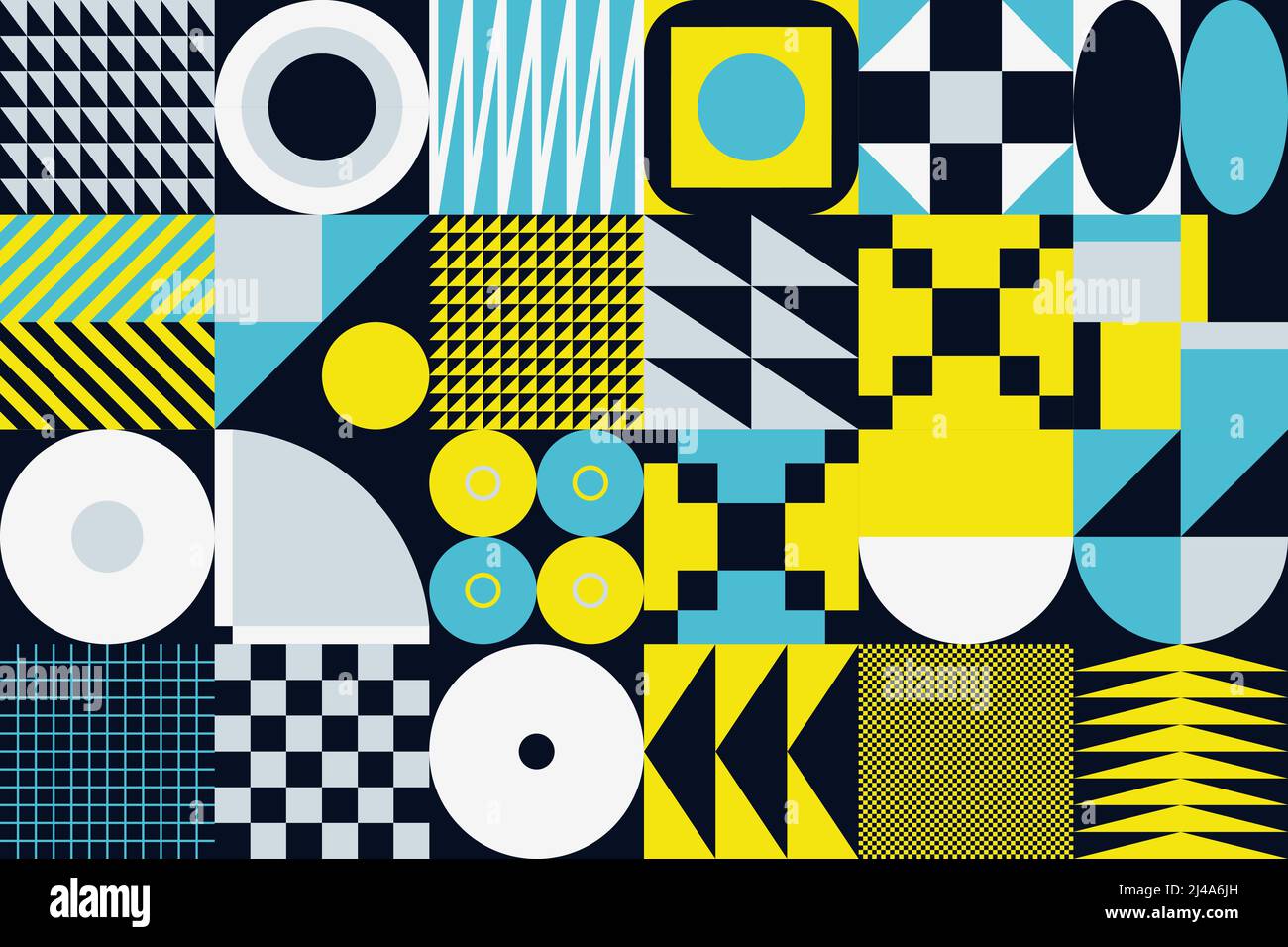 Geometric abstract vector pattern artwork made with various geometry ...