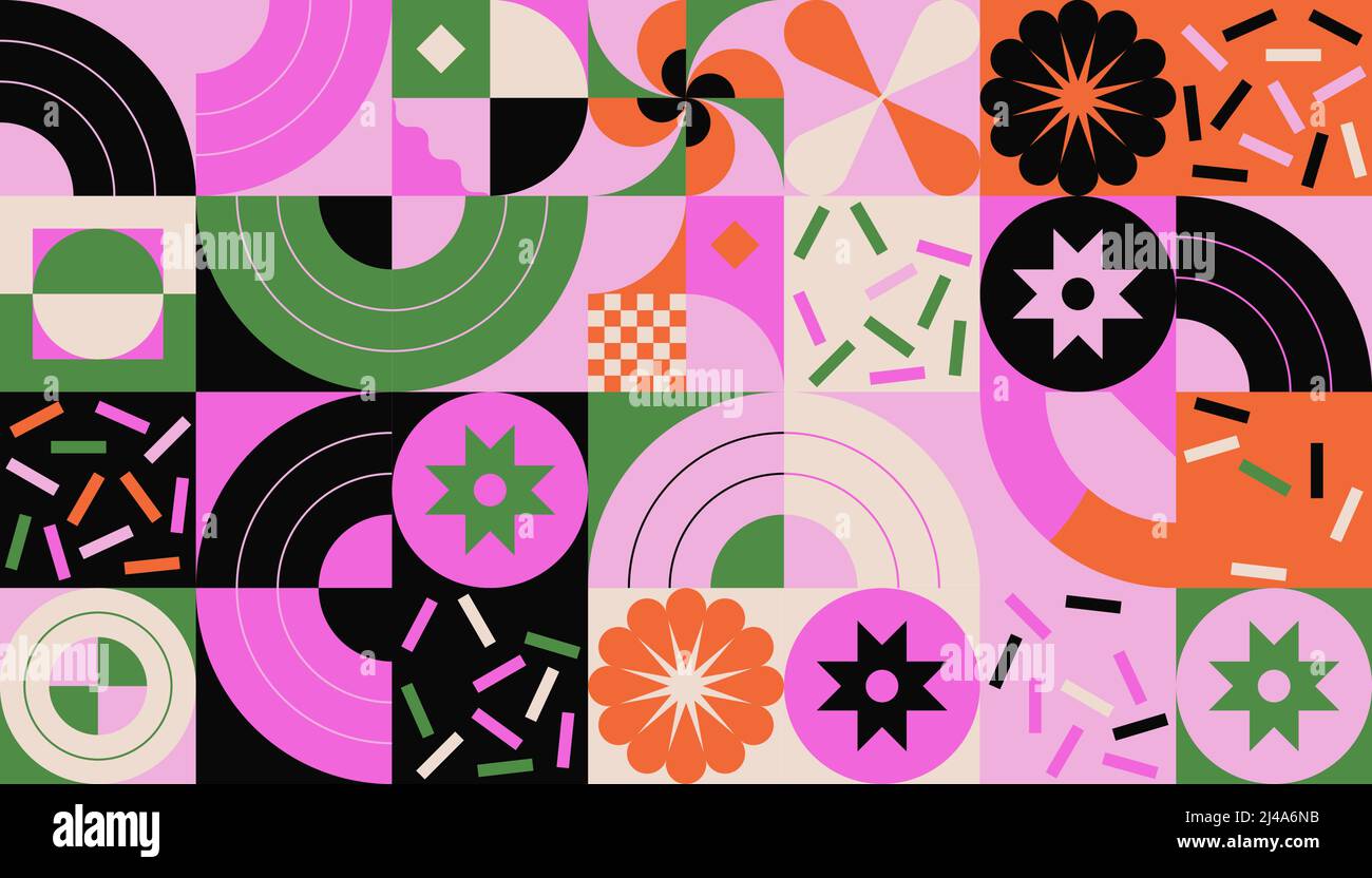 Abstract pattern graphics design inspired by modernism aesthetics arts ...