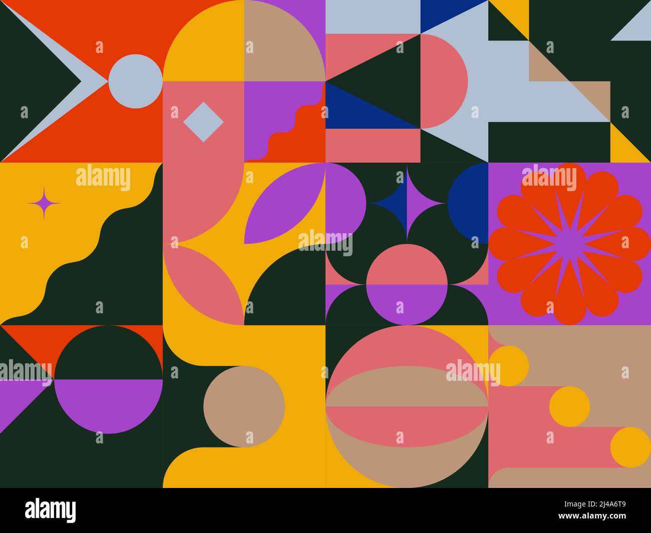 Abstract pattern graphics design inspired by modernism aesthetics arts ...