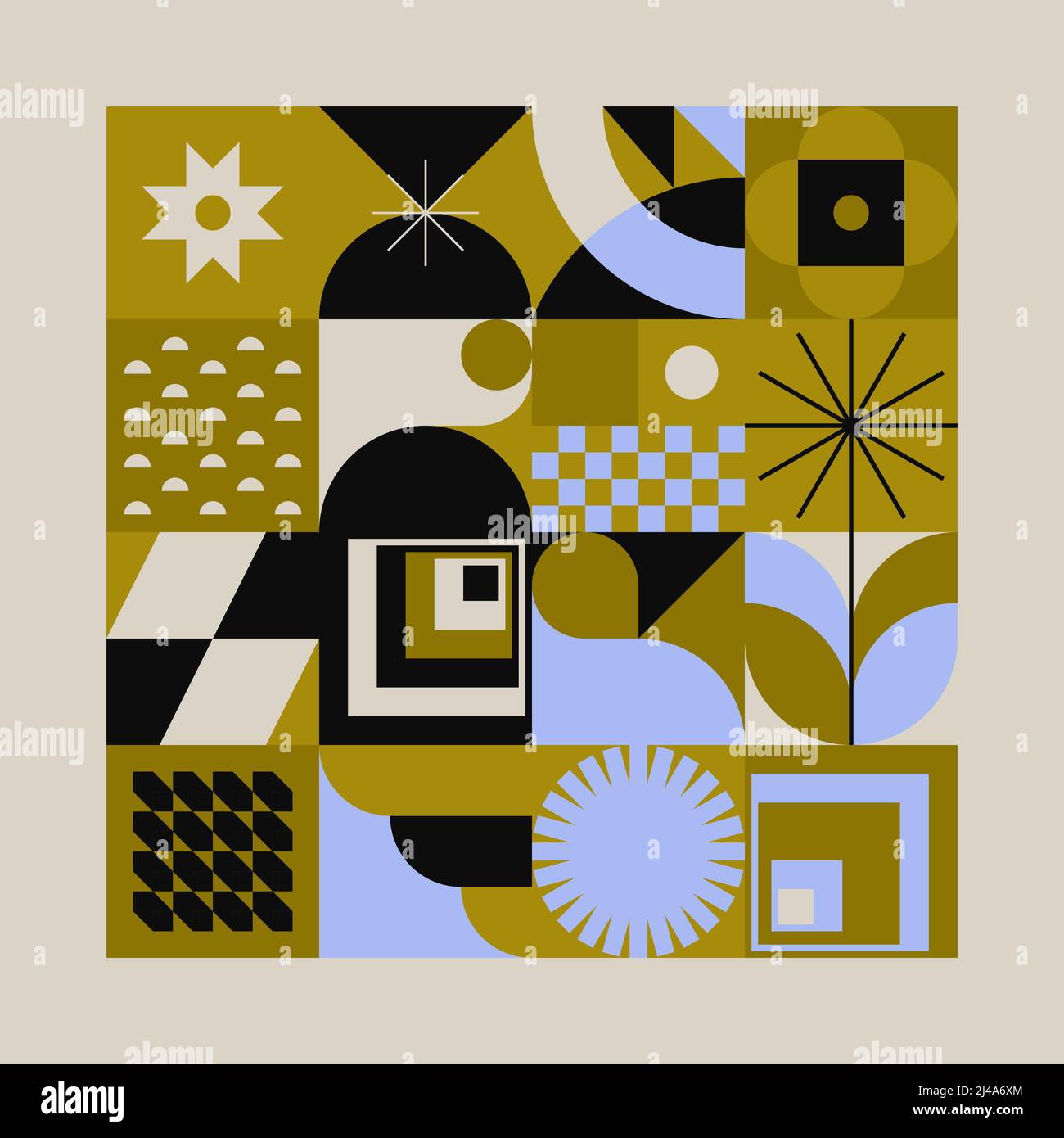 Abstract pattern graphics design inspired by postmodern aesthetics arts ...