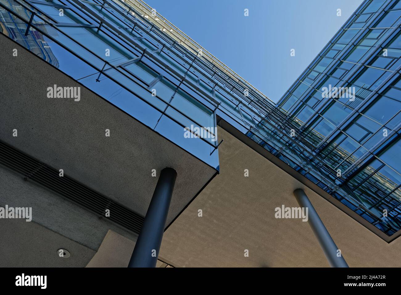 Details of a high-rise office building in Hanover, Germany Stock Photo ...