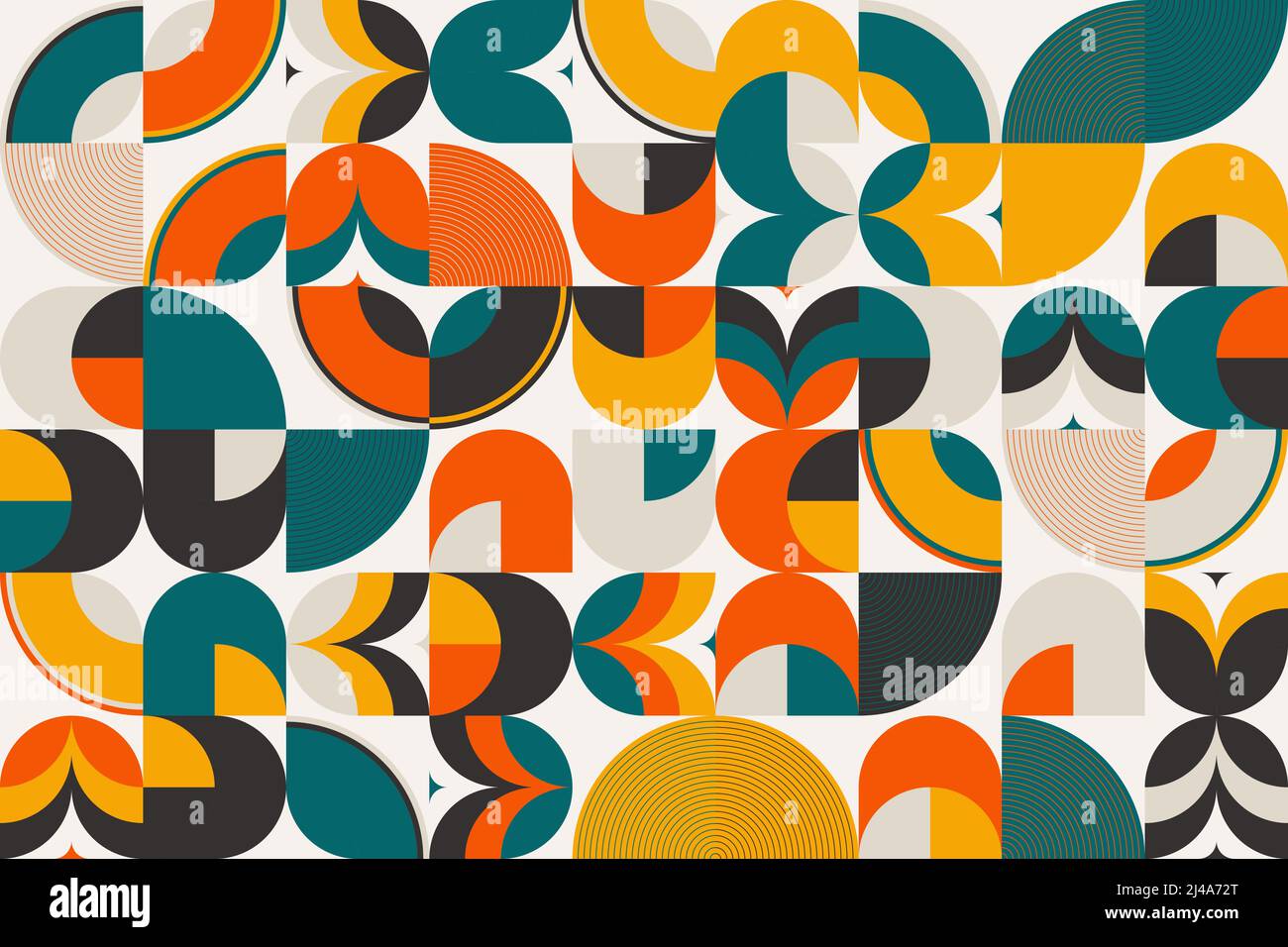 Scandi Art collage graphics pattern made with vector abstract forms and ...