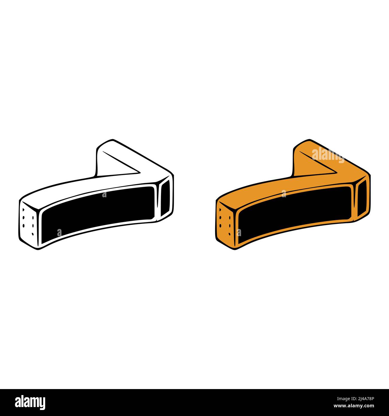 Isometric number 7 doodle vector illustration on white background ...