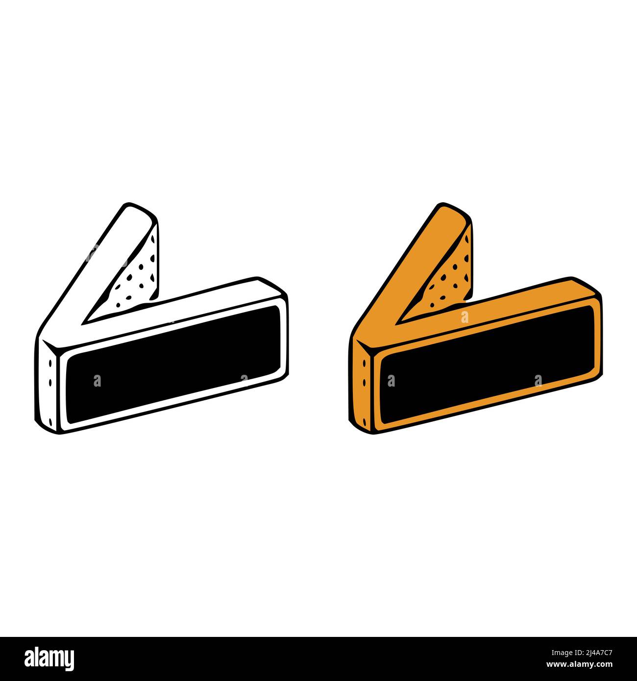 Isometric letter v doodle vector illustration on white background ...