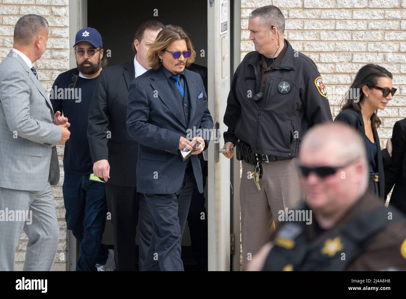 13 April 2022- Fairfax, VA- Actor Johnny Depp takes a break during his ...