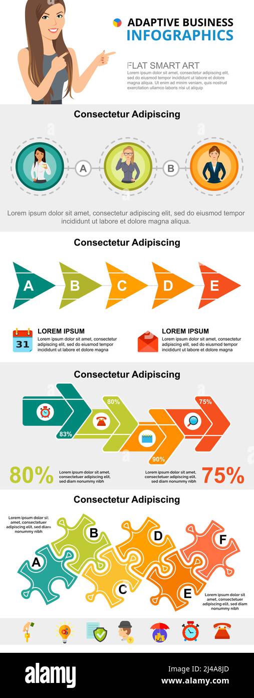 Management diagrams set for presentation slide templates. Business ...