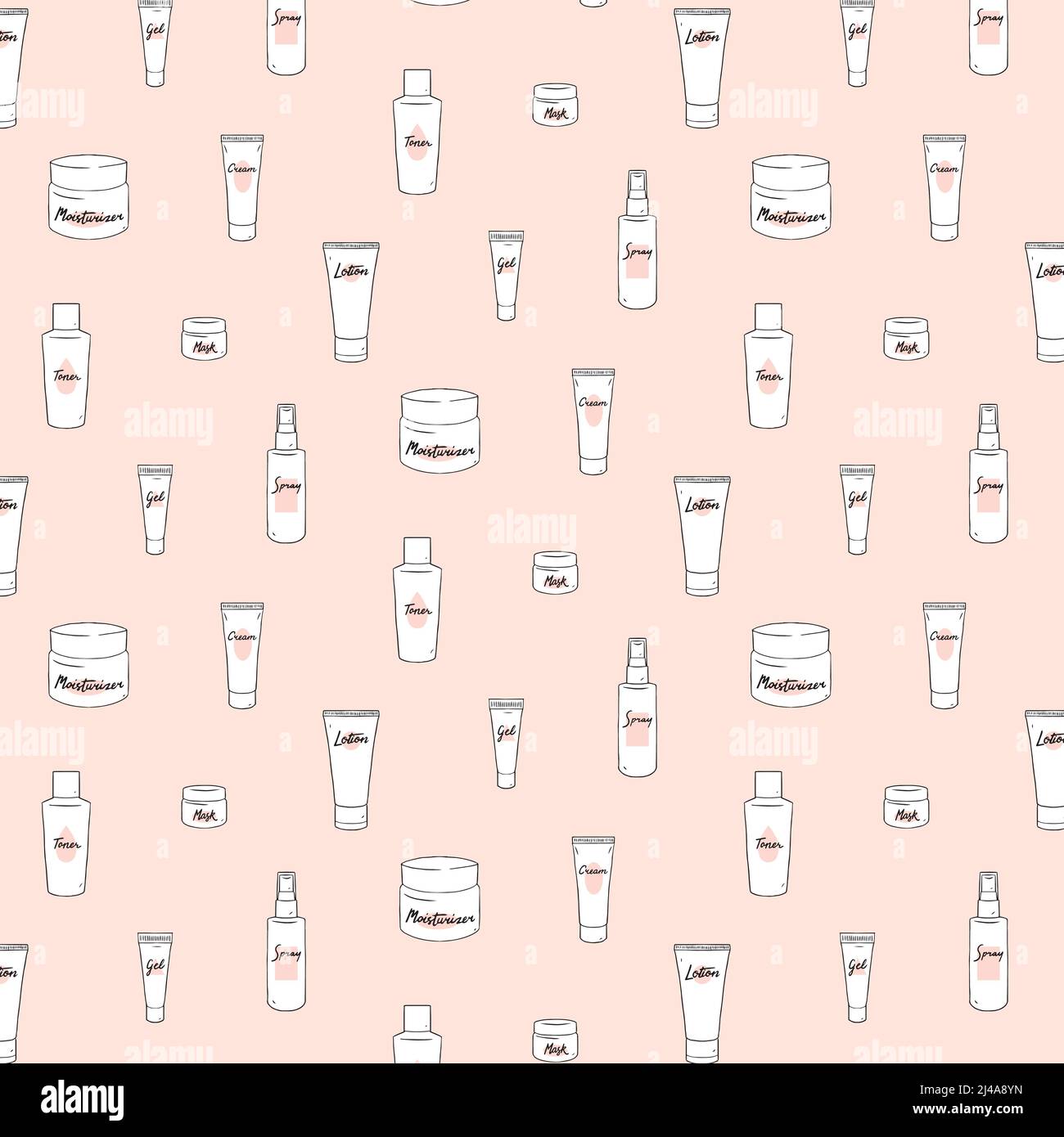 Set of skin care pattern with cream, lotion, gel, toner, spray, mask ...