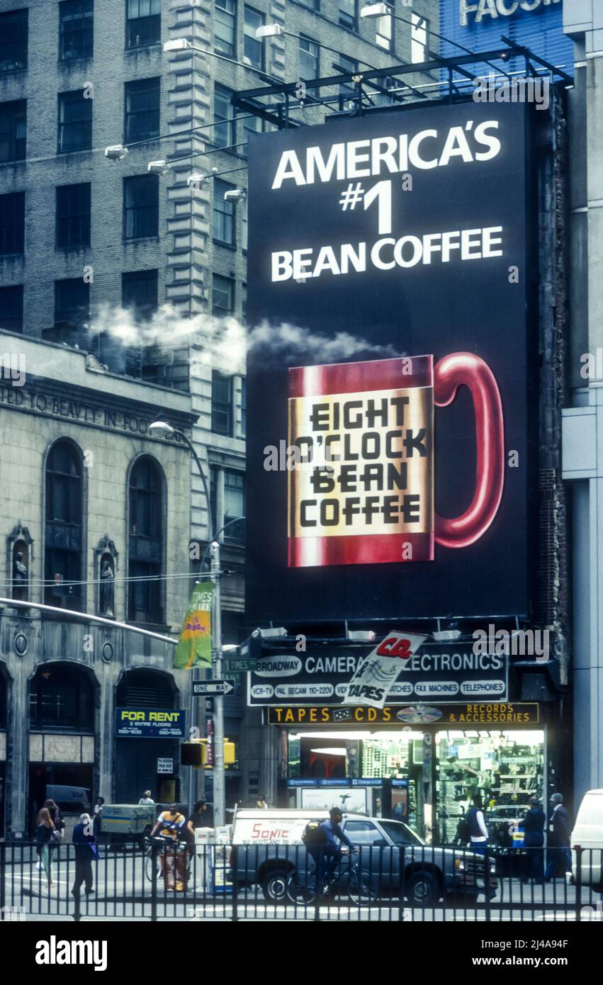 1994 archive image of famous Times Square advertisment featuring a ...