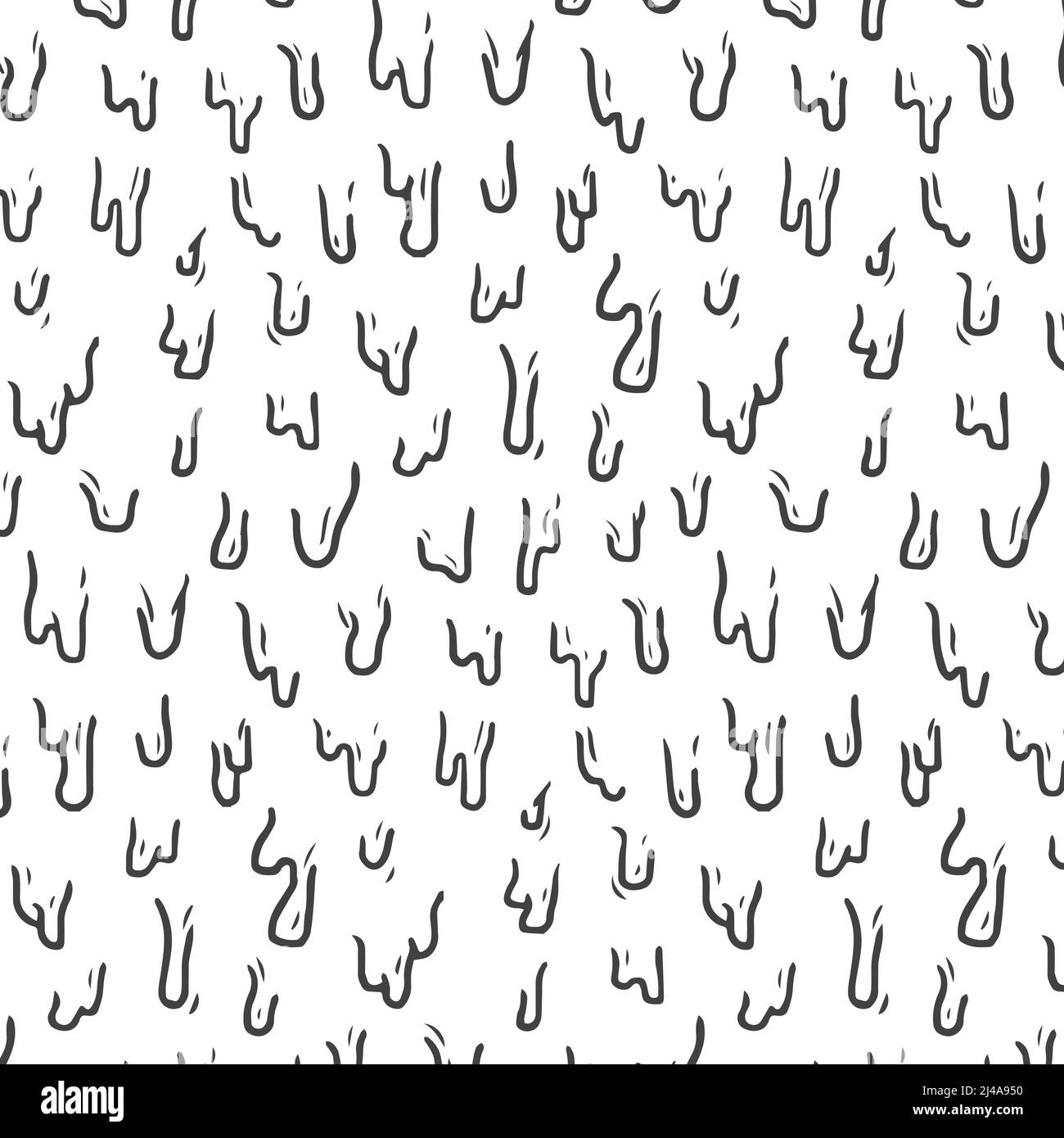 Hand drawn vector illustration of water drop pattern. Abstract doodle ...