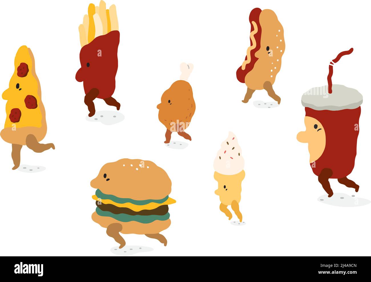 Tasty pizza fries in Stock Vector Images - Alamy