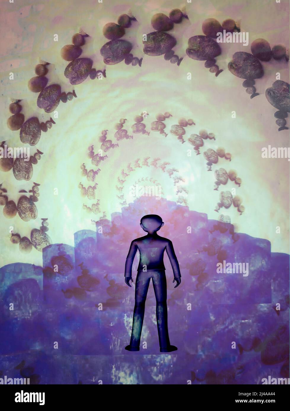 Spiral, symbol, cyclic thought, human soul, path of life Stock Photo ...