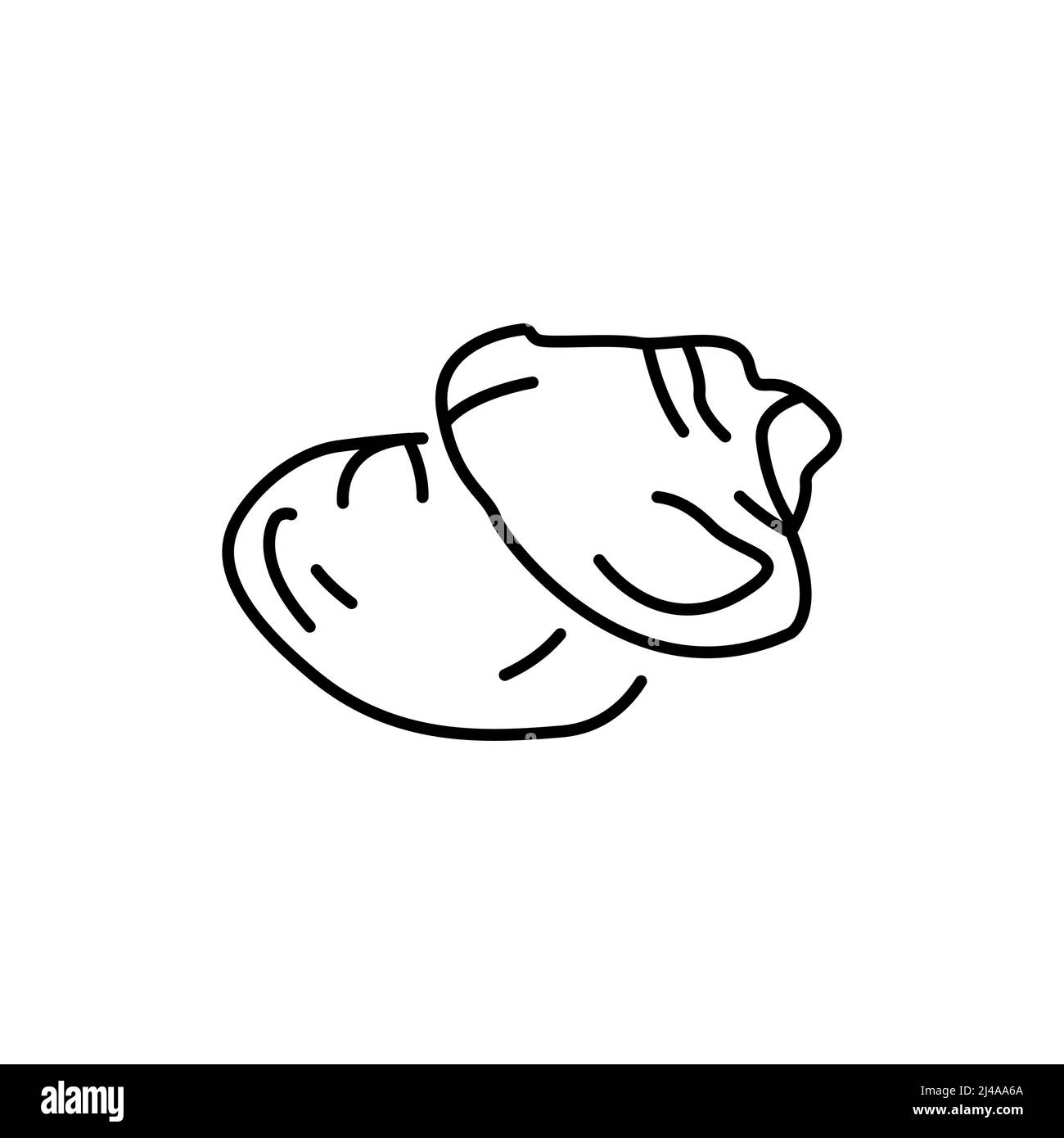 Chicken liver color line icon. Cutting meat Stock Vector Image & Art ...