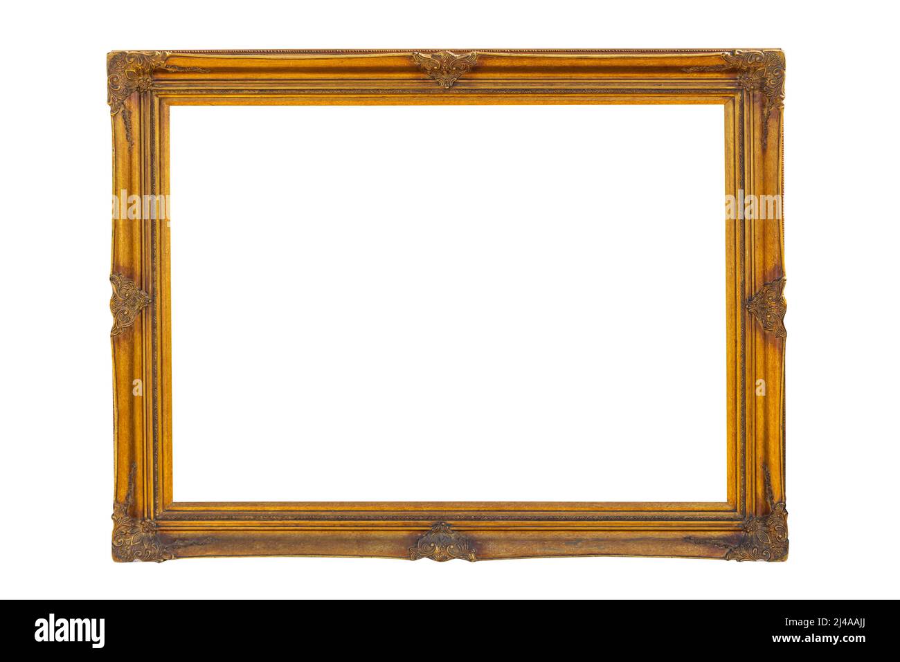 Vintage Empty Gold Picture Frame Copy Space Stock Photo - Alamy