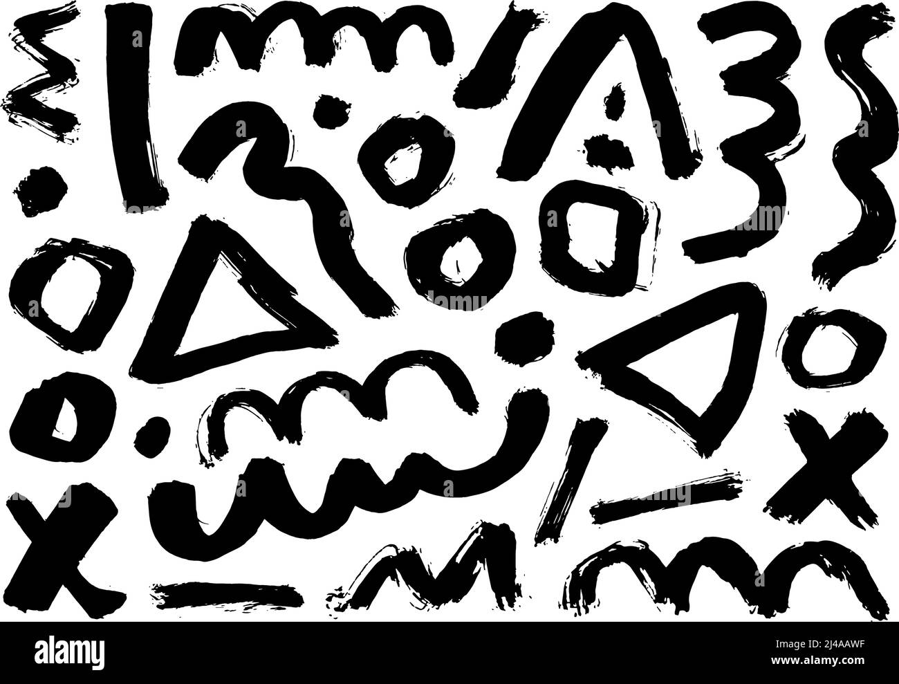 Ink scribble wavy shapes Stock Vector Images - Alamy
