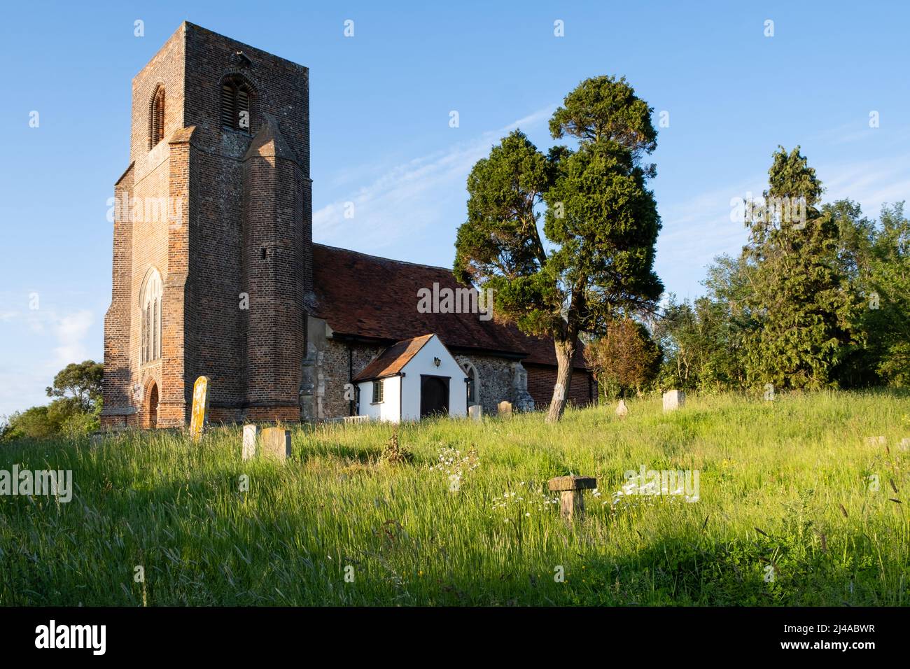 St. Andrew's Anglican Church and churchyard in the Essex village of ...